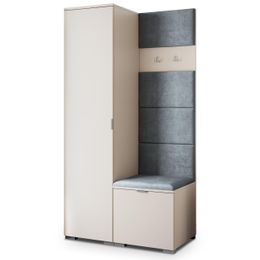 GARDEROBENSCHRANK LORI 95/181/51 cm Modern Garderobe-Set Kaschmir