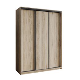 SCHWEBET&Uuml;RENSCHRANK NISSE 150/205/60 cm 3-t&uuml;rig Sonoma Eiche