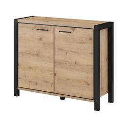 KOMMODE ATTIVO 112/91/41 cm mit 2 T&uuml;ren Eichefarben