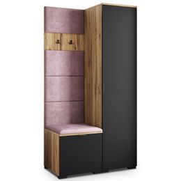GARDEROBENSCHRANK LORI 95/181/51 cm Modern Garderobe-Set Eiche Wotan