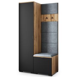 GARDEROBENSCHRANK LORI 95/181/51 cm Modern Garderobe-Set Eiche Wotan