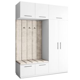 GARDEROBENSCHRANK REMA 180/240/60 cm Modern Wei&szlig;
