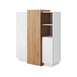 HIGHBOARD TRES 110/134/45 cm mit 3 T&uuml;ren Wei&szlig;