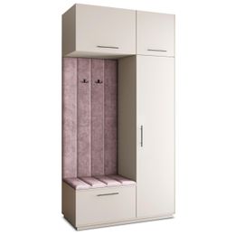 GARDEROBENSCHRANK REMA 120/240/60 cm Modern Garderobe-Set Kaschmir