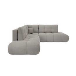ECKSOFA DUCA II L-S Grau Jersey mit Schlaffunktion