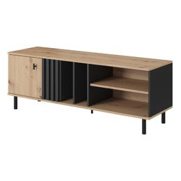 LOWBOARD MADDALENA 138,1x40x49,2 cm und 1 T&uuml;ren Anthrazit