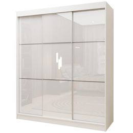 SCHWEBET&Uuml;RENSCHRANK VITALE 180/216/61 cm 3-t&uuml;rig Wei&szlig;
