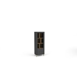 B&Uuml;CHERREGAL ZELOS 60/168,6/40 cm Wohnzimmerregal Hochschrank Regal Schwarz