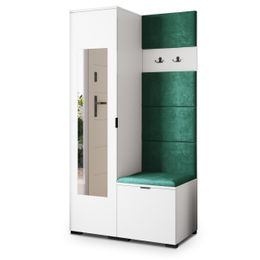 GARDEROBENSCHRANK VIRA 95/181/51 cm Modern Garderobe-Set Wei&szlig;