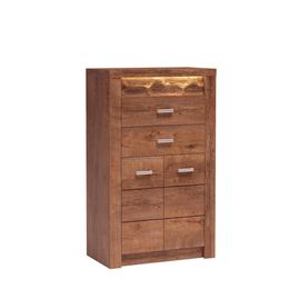 KOMMODE ZERI 76/127/42cm mit 2 Schubladen 2 T&uuml;ren Braun