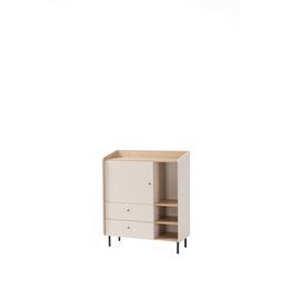 KOMMODE VETTA 95/115/42cm mit 2 Schubladen 1 T&uuml;ren Beige