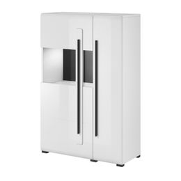 HIGHBOARD TULLIA 90/136/39 cm mit 2 T&uuml;ren Wei&szlig;