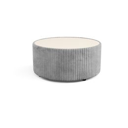 COUCHTISCH LINEO 89 cm Wohnzimmertisch gepolstert Grau