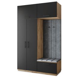 GARDEROBENSCHRANK REMA 150/240/60 cm Modern Garderobe-Set Eiche Wotan