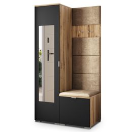 GARDEROBENSCHRANK VIRA 95/181/51 cm Modern Garderobe-Set Eiche Wotan