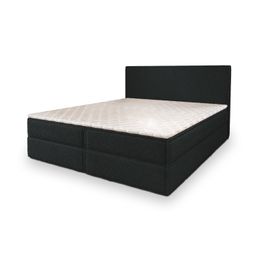 BOXBETT PELLIO 180x200 cm mit Matratze und Topper - Schwarz