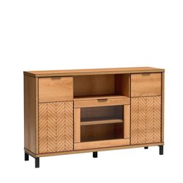 KOMMODE CARINI 158/90/40,6cm mit Schubladen 3 T&uuml;ren Eichefarben
