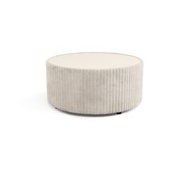 COUCHTISCH LINEO 89 cm Wohnzimmertisch gepolstert Ecru