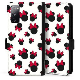 DeinDesign Galaxy S20 Handy Klapph&uuml;lle Handyh&uuml;lle aus Kunst Leder schwarz Flip Case Official Licensed Product Minnie Mouse Disney Sideflip mit Lasche