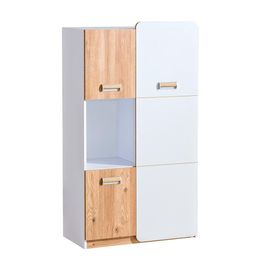 DREHT&Uuml;RENSCHRANK MANTI 80/144/40cm 3-t&uuml;rig Wei&szlig;