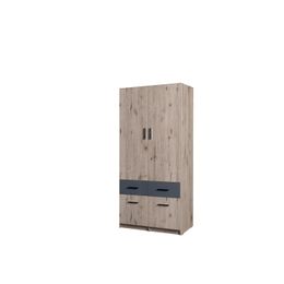 DREHT&Uuml;RENSCHRANK LUGERN 91,2/197,6/53,6cm 2-t&uuml;rig Eiche Wellington