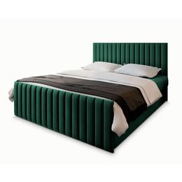 BOXBETT ARION 180x200 cm mit Matratze und Topper, H2+H3 - Gr&uuml;n