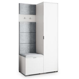 GARDEROBENSCHRANK LORI 95/181/51 cm Modern Wei&szlig;