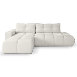 ECKSOFA DUCA L-S Beige Chenille mit Schlaffunktion