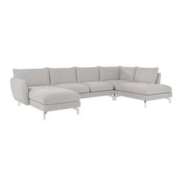 WOHNLANDSCHAFT Elou Silber Luxusmicrofaser