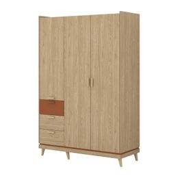 DREHT&Uuml;RENSCHRANK ACARA 143.5/214.5/57,4 cm 3-t&uuml;rig Eichefarben