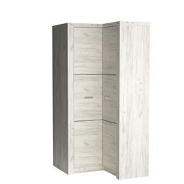 DREHT&Uuml;RENSCHRANK ZERI 106/192/58 cm 2-t&uuml;rig Eiche Bianco