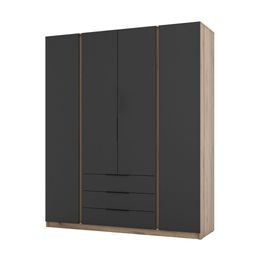 DREHT&Uuml;RENSCHRANK CAGLIARI 200/239/61,9cm 4-t&uuml;rig Goldfarben