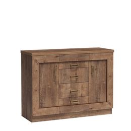 KOMMODE UDINE 120/90/44cm mit 4 Schubladen 2 T&uuml;ren Bronzefarben