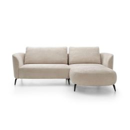 ECKSOFA VICO Beige Chenille mit Schlaffunktion