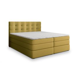 BOXSPRINGBETT AREZI 180x200 cm mit Matratze und Topper - Gelb