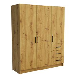 DREHT&Uuml;RENSCHRANK PINELLO 144/177/50 cm 3-t&uuml;rig Eiche Artisan