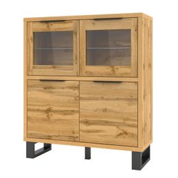HIGHBOARD HALENZA 120/140/45 cm mit 4 T&uuml;ren Eiche Wotan