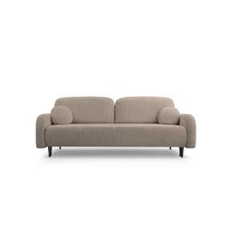 BETTSOFA VIVO Braun Geflochtener Stoff mit Schlaffunktion