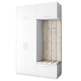 GARDEROBENSCHRANK REMA 150/240/60 cm Modern Wei&szlig;