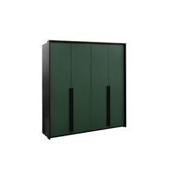 DREHT&Uuml;RENSCHRANK AZIR 205/217/65 cm 4-t&uuml;rig Schwarz