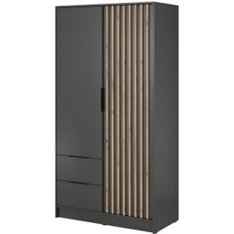 DREHT&Uuml;RENSCHRANK NELIANA 105/200/51 cm 2-t&uuml;rig Graphitfarben