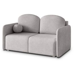 BETTSOFA SUVI II NV Hellgrau Geflochtener Stoff mit Schlaffunktion