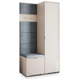GARDEROBENSCHRANK LORI 95/181/51 cm Modern Garderobe-Set Kaschmir