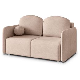 BETTSOFA SUVI II NV Beige Geflochtener Stoff mit Schlaffunktion