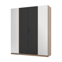 DREHT&Uuml;RENSCHRANK CAGLIARI 200/239/61,9cm 4-t&uuml;rig mit Spiegel Goldfarben