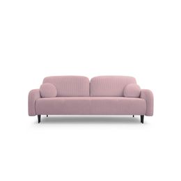BETTSOFA VIVO Rosa Geflochtener Stoff mit Schlaffunktion