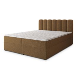 BOXBETT SOLIA 160x200 cm mit Matratze und Topper, H2+H3 - Orange