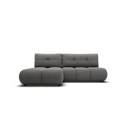 ECKSOFA CORSO L-S Grau Boucle-Stoff mit Schlaffunktion