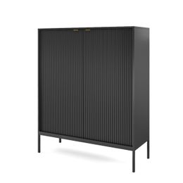 HIGHBOARD STELLARE 104/125/39 cm mit 2 T&uuml;ren Schwarz