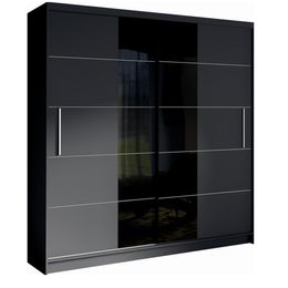 SCHWEBET&Uuml;RENSCHRANK BRAGOR 200/215/60cm 2-t&uuml;rig Grau